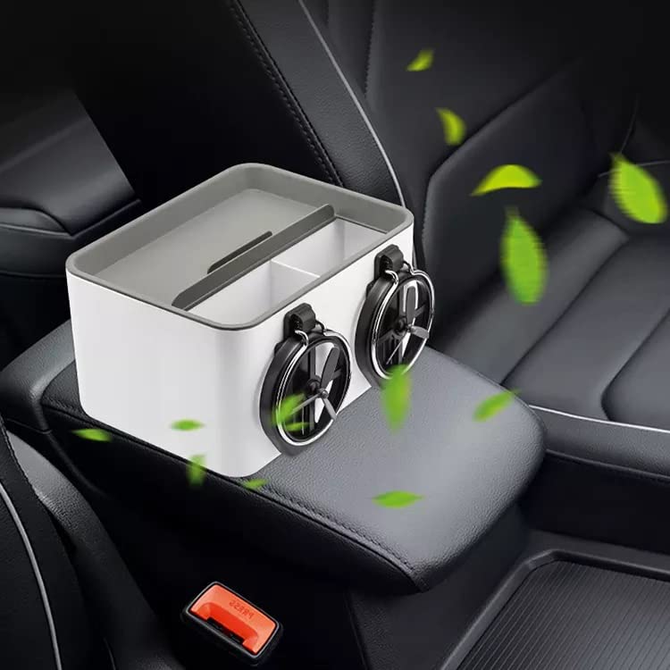 AutoBizarre Multifunctional Car Armrest Storage Box with 2 Foldable Cu