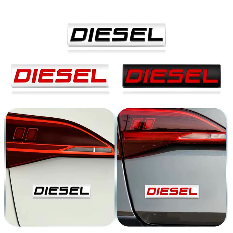 AutoBizarre 3D Raised Diesel Metal Monogram Emblem Badge Sticker for A